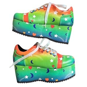 Current Mood | Shoes | Dolls Kill Current Mood Colorful Kawaii Platform ...
